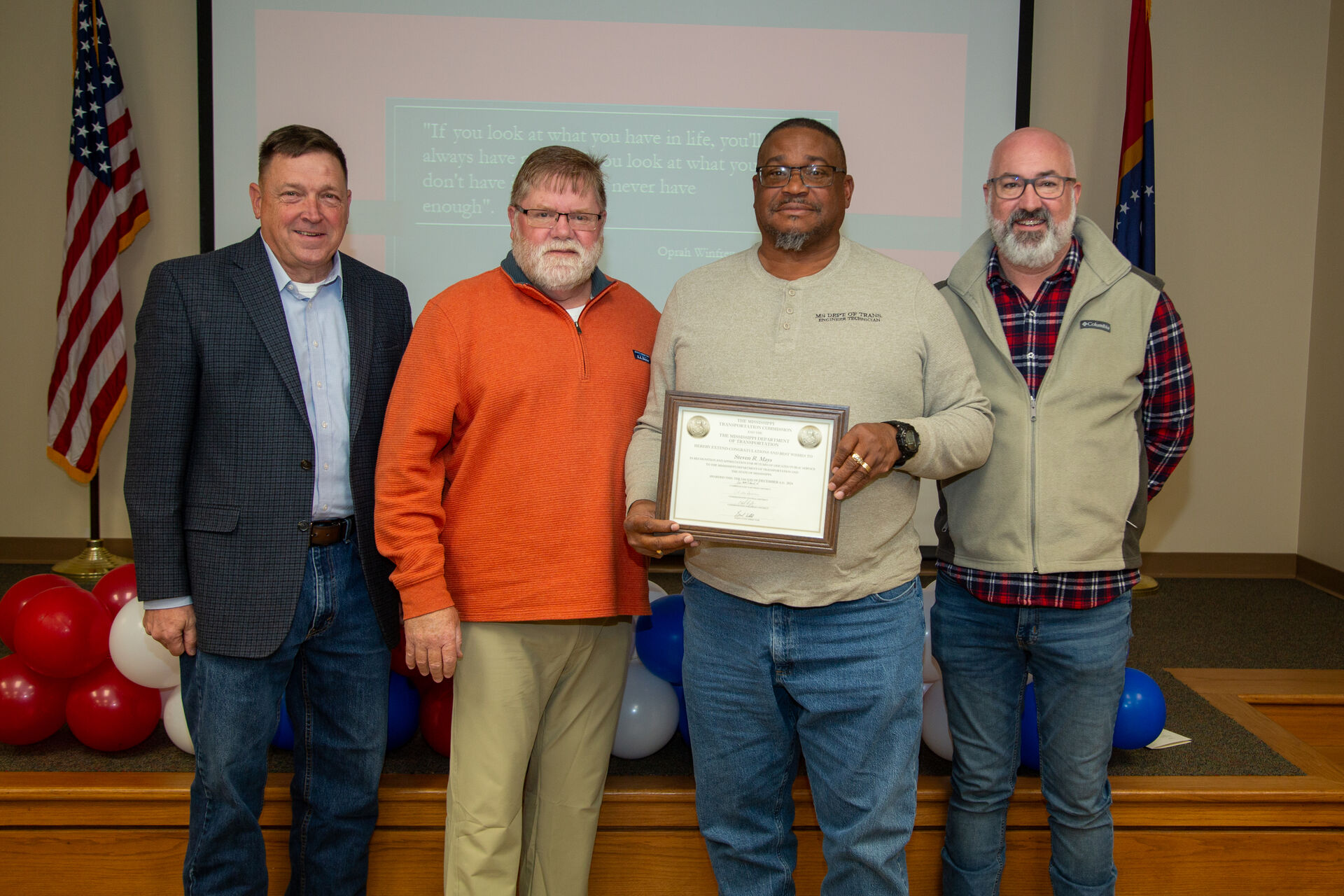 MDOT employees recognized for their service