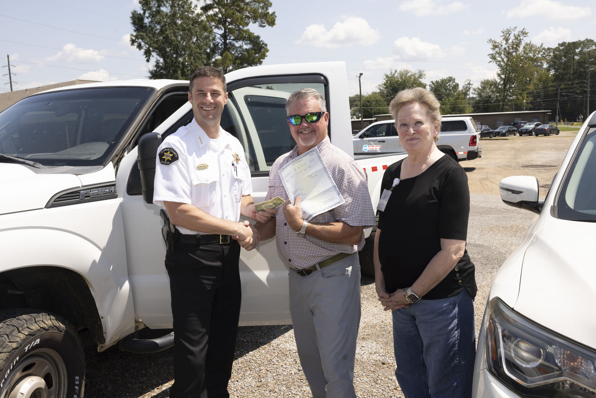 Commissioner Busby presents litter removal vehicle to Clarke County ...